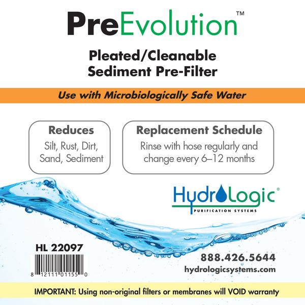 HydroLogic - HL22097 Pre-Evolution Sediment Filter Replacement – IncrediGrow Garden Centre