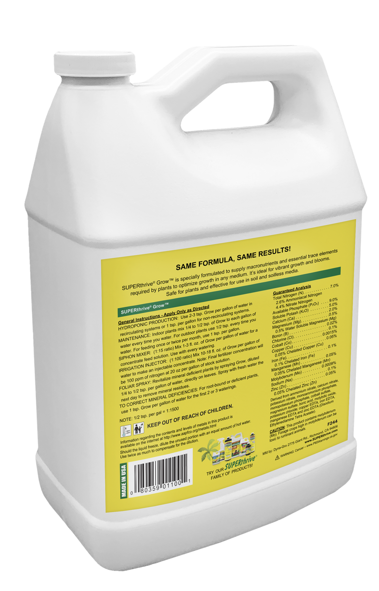 SUPERthrive - Grow (Formerly Dyna-Gro - Grow) – IncrediGrow Garden Centre